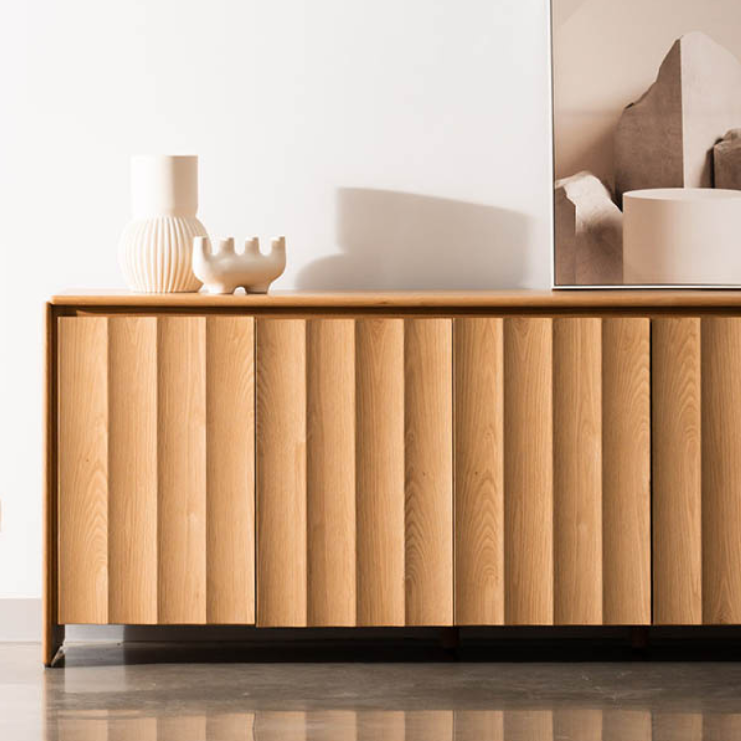 Bondi Fluted Oak Buffet Sideboard – Easterly
